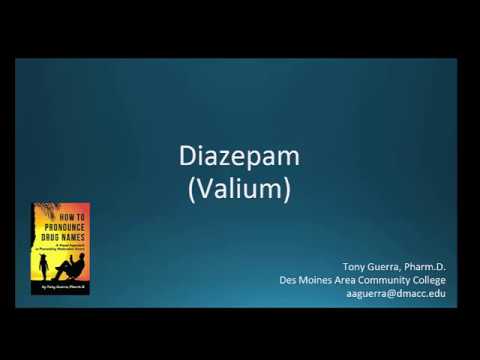 (CC) How to Pronounce diazepam (Valium) Backbuilding Pharmacology