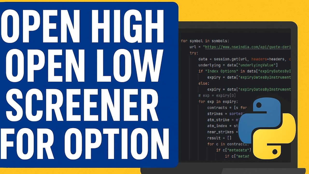 Open High Open Low Screener for Options in Python | #StockDataAnalysis