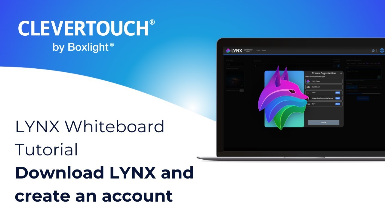 LYNX Whiteboard Tutorial | Download LYNX and create an account