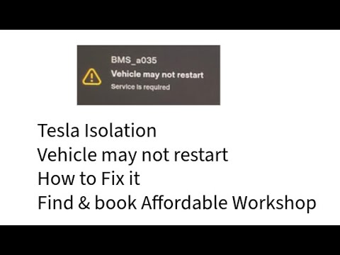 #tesla BMS_w035 Vehicle may not restart #bms Guide to fix it #isolation