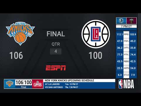 Knicks @ Clippers | NBA on ESPN Live Scoreboard