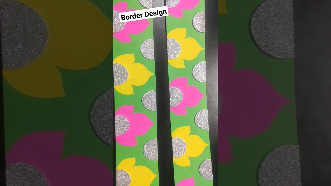 Beautiful Border For Soft Board #diy #border  #design #shorts #youtubeshorts