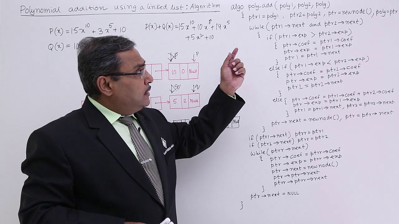 Polynomial Addition Using Linked List Algorithm