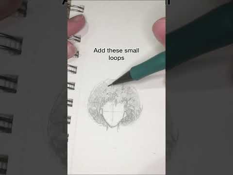 Easy Afro tutorial #shorts#fyp#drawing