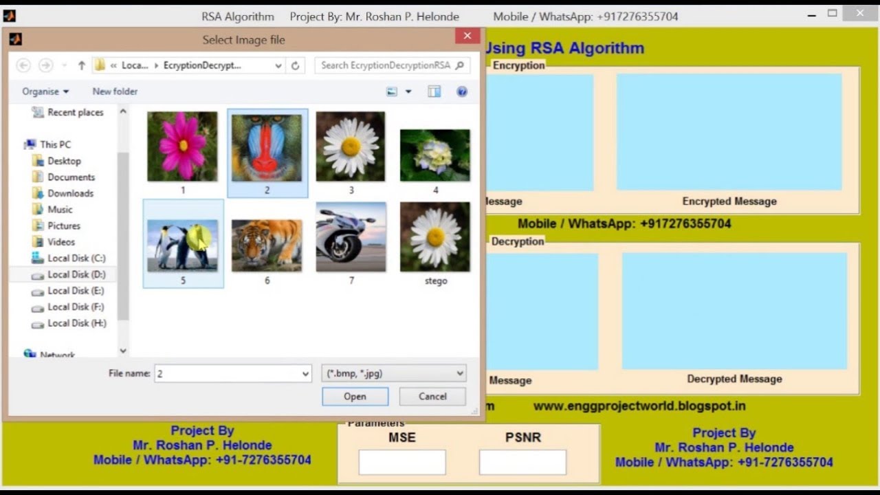 Cryptography Encryption Decryption using RSA Algorithm Matlab Project Source Code | RSA Cryptography