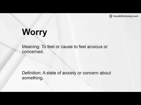 Worry Meaning