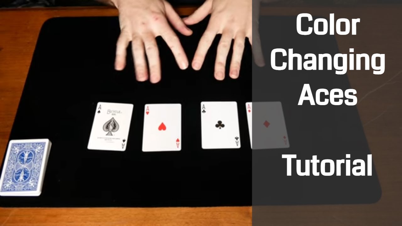 Simple color changing aces routine - CARD MAGIC.