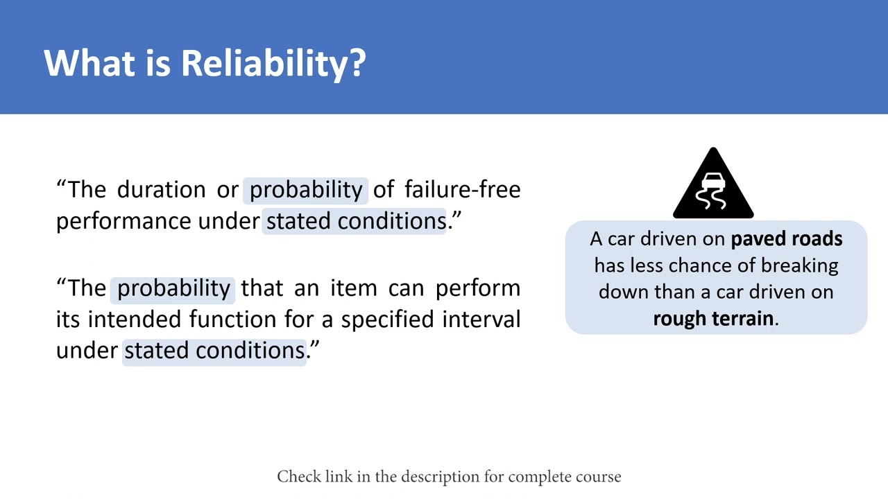 What is System Reliability? - Basic Concept & Intuitive Explanation of Equipment Reliability