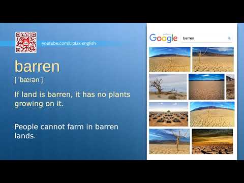Barren : C1 level english vocabulary lesson, www.LipLix.com