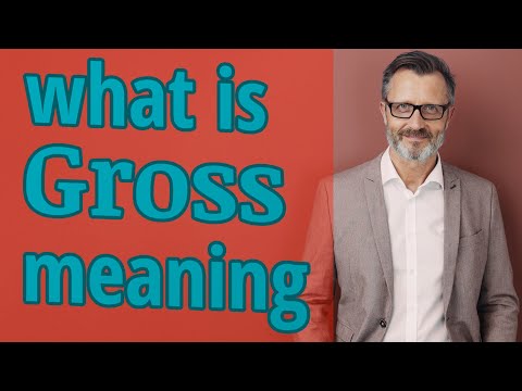 Gross | Meaning of gross