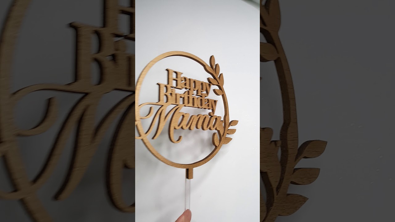 Happy Mother's Day Cake topper (Wood)