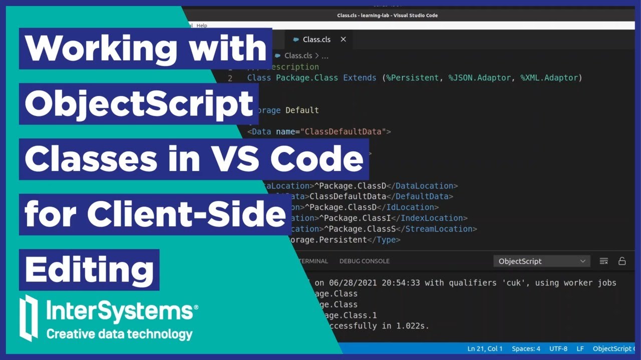 Working with ObjectScript Classes in VS Code for Client-Side Editing