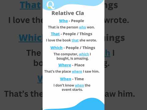 How to use RELATIVE CLAUSES #englishlanguage