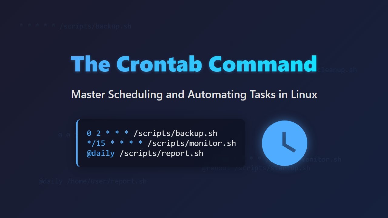 Crontab Command Tutorial: Automate Linux Tasks Like a Pro! ⏰
