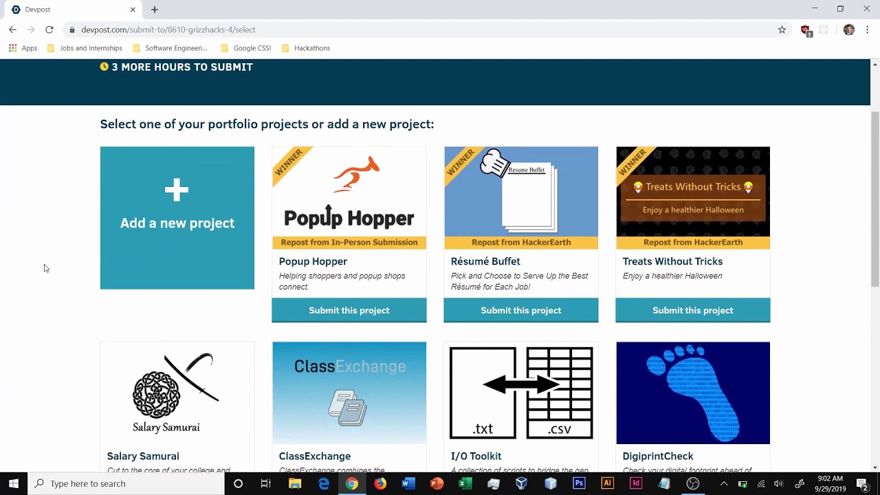 Submitting a Hackathon Project to Devpost