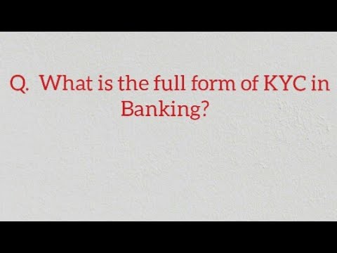 What is the full form KYC in Banking? ||#shorts