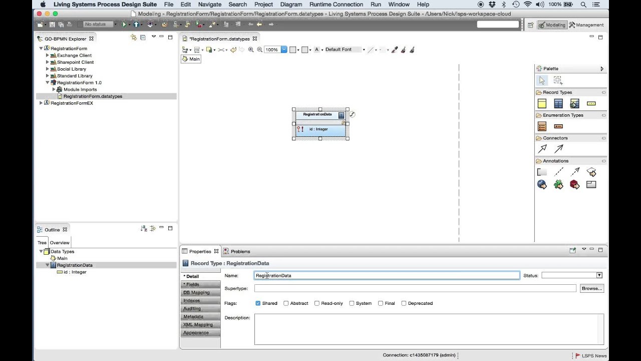 Designing a Data Model in LSPS