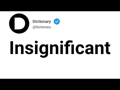 Insignificant Meaning In English