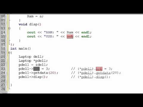 Learn 143 Example of Pointers to Object in C Hindi - Mind Luster