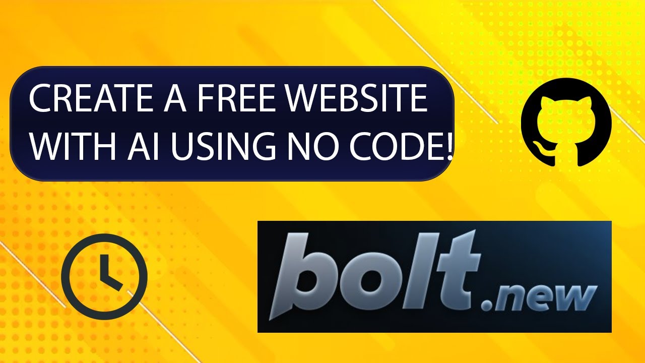 Create a FREE Website with AI (NO CODE) in Under 5 Minutes and Publish it Through Github! [bolt.new]