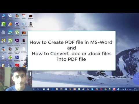 Create and Convert .docx (Word) file into PDF in MS-Word How ?