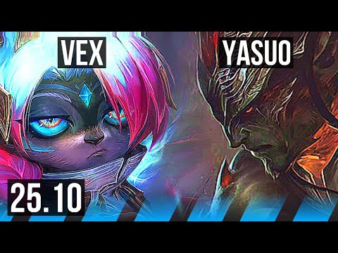 VEX vs YASUO (MID) | 13/3/11, Godlike | EUW Master | 25.10