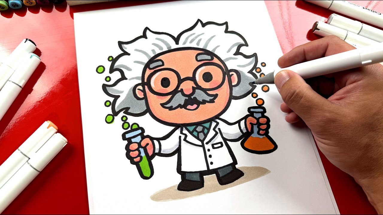 How To Draw A Funny Mad Scientist