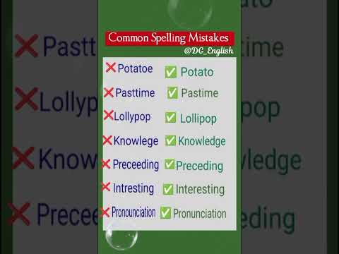 Common Spelling Mistakes | โ Incorrect To โ
Correct English Spelling | Write Correct Spelling