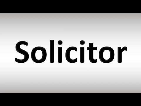 How to Pronounce Solicitor