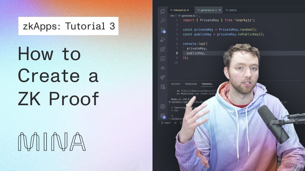 Coding Your First Zero Knowledge Proof on Mina | Tutorial 3