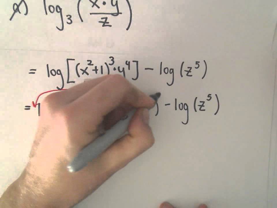 Logarithms : Expanding and Combining , Example 2