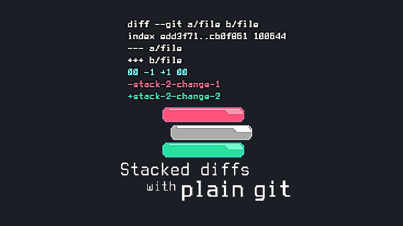 Stacked Diffs experience with plain Git