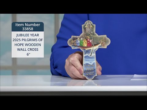 33858_JUBILEE YEAR 2025 PILGRIMS OF HOPE WOODEN WALL CROSS