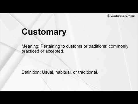 Customary Meaning