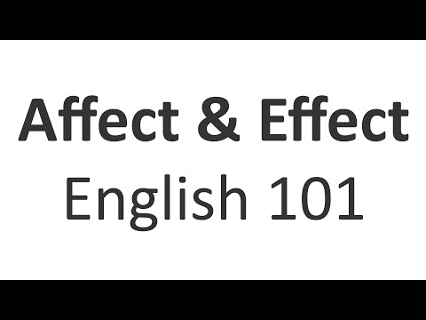 Affect and Effect, How are they Different, How to use Them | Word Vs. Word with David Hancock
