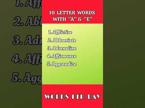 10 letter words starting with "A" & "E" #englishlearners #englishlearning #youtubeshorts