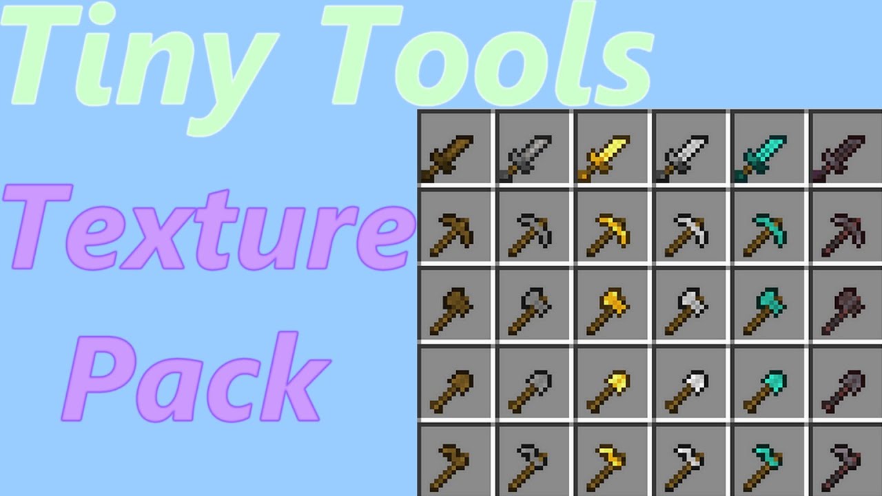 Tiny Tools Minecraft Texture Pack Showcase + Download