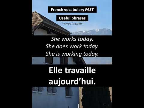 She works / Elle travaille #frenchforbeginner #frenchpronunciation #frenchvocab