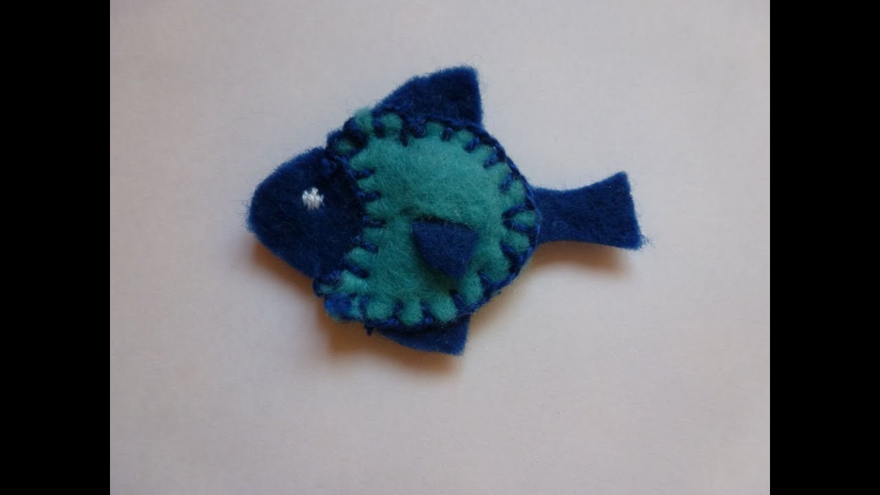 Broche fieltro pez