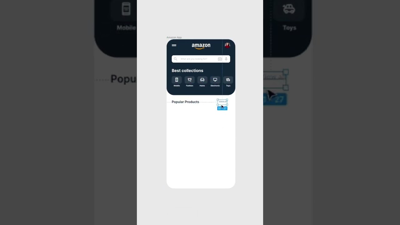 Amazon app design ui in figma easy tutorial/ui figma