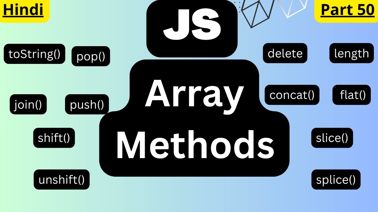 JavaScript Array Methods tutorial in Hindi@arvindprogramming