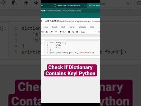 Check if Dictionary Contains Key! Python (+RETURN ERROR MSG!) #shorts #python #programming #coding