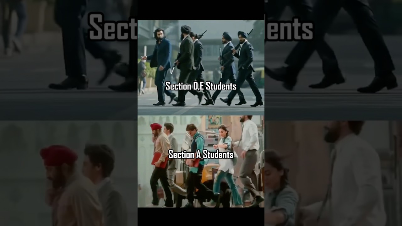Different Sections In School 😂 #relatable #memes #ytshortsindia