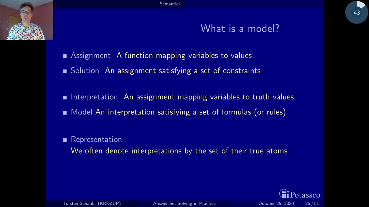 Answer set solving in practice, introduction, semantics, part I (HD)