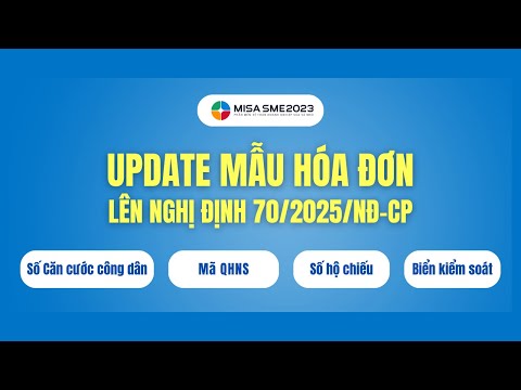 MISA SME 2023 đã cập nhật Mẫu hóa đơn Nghị định 70, hiển thị số CCCD, Mã QHNS, Biển kiểm soát