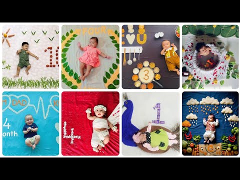 Baby photoshoot ideas| baby monthly photoshoot ideas| 1 to 12 month baby photoshoot