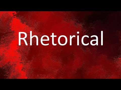 How to correctly pronounce "Rhetorical". (Hindi and English, Meaning and usage in the Description)
