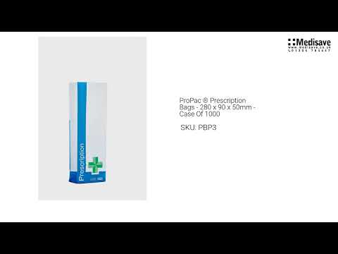 ProPac Prescription Bags 280 x 90 x 50mm Case Of 1000 PBP3
