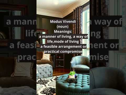 English Vocabulary | #youtubeshorts | Modus vivendi |