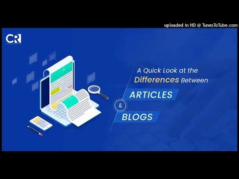 A Quick Look At The Differences Between Articles And Blogs